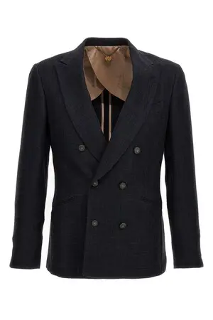 MAURIZIO MIRI Doublebreasted Blazer Jacket - Gray