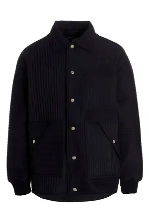 Khrisjoy Chore Quilted Stripes' Down Jacket - Blue