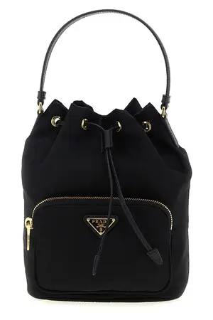 Prada Vela Bucket Bag - Black