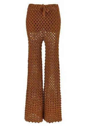 Ermanno Scervino Crochet Pants - Brown