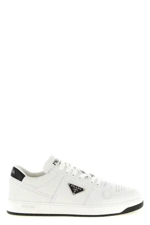 Prada Downtown Leather Sneakers - White