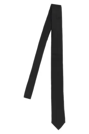 Dolce & Gabbana Jacquard Logo Neck Ties - Black