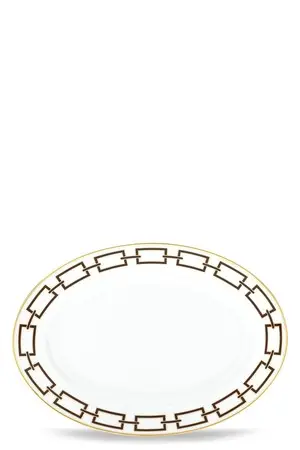 GINORI 1735 Catene' Oval Tray - Brown
