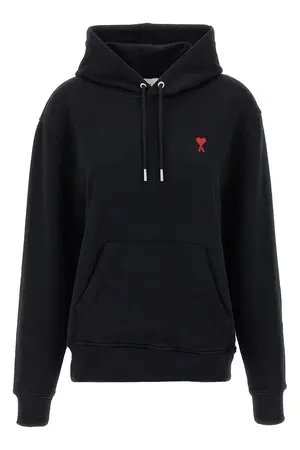 AMI Paris De Coeur' Hoodie - Black