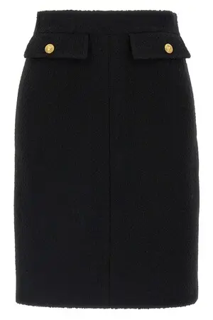 Chloé Bouclé Wool Midi Skirt