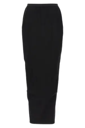 Rick Owens Soft Pillar Long' Skirt - Black