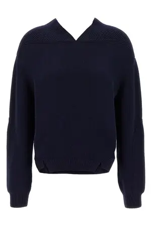 Victoria Beckham V-neck Yoke Detail Cashmere Blend Sweater