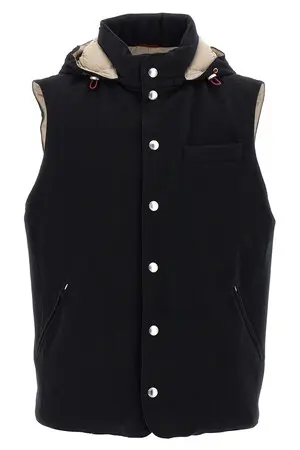 Brunello Cucinelli Padded Wool Vest - Black