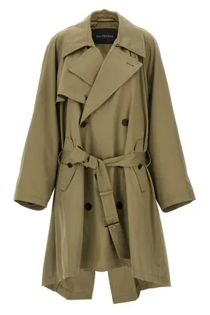 BALENCIAGA 'draped Neck' Trench Coat