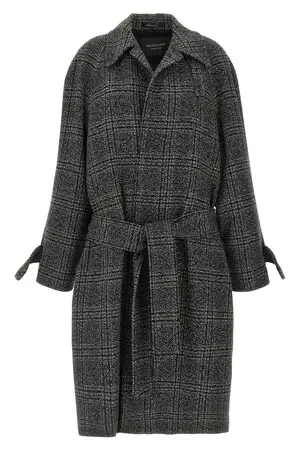 Balenciaga Checked 'one Layer' Coat