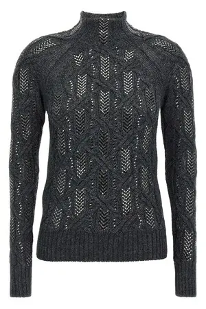 Ermanno Scervino Crystal Braid Sweater