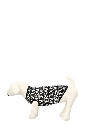Versace Logo Print Dog T-shirt - White/black