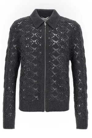 JIL SANDER Openwork Virgin Wool Cardigan