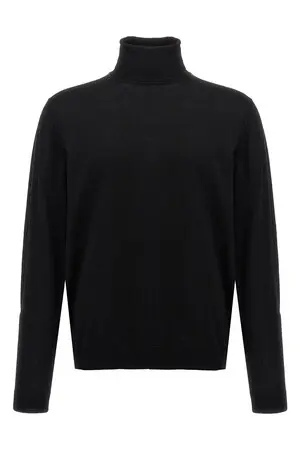 ROBERTO COLLINA Wool Turtleneck Sweater - Black