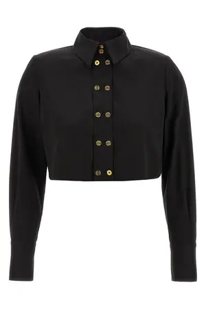 Elisabetta Franchi Cropped Shirt - Black