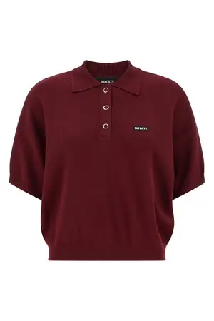 ROTATE BY BIRGER CHRISTENSEN Slinky Knit Polo Shirt
