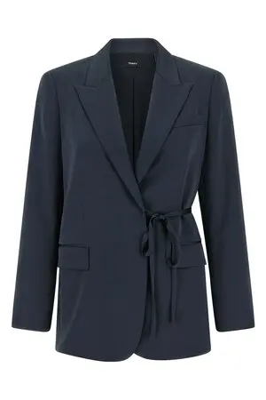 Theory City Twill Double-breasted Blazer
