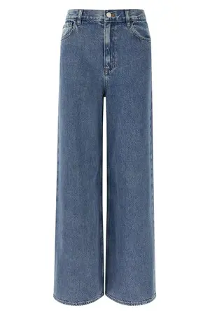 Theory Cotton Blend Denim High-waisted Wide-leg Jeans