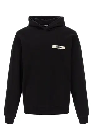 Jacquemus Le Hoodie Gros-grain Hoodie - Black