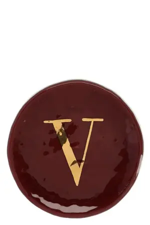 VETROFUSO V' Letter Plate - Bordeaux