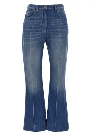 Valentino Garavani Flared Cotton Denim Jeans