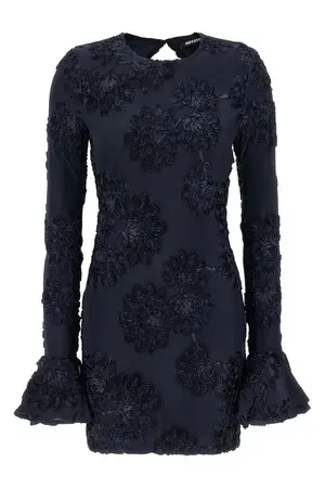 ROTATE BY BIRGER CHRISTENSEN 3d Mesh Mini Dress - Blue