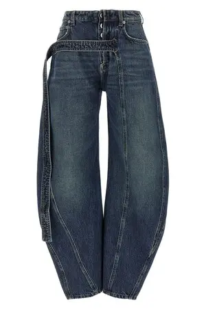 JEAN PAUL GAULTIER The Blue Denim Strap' Jeans - Light Blue