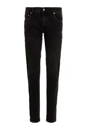 Dolce & Gabbana Stretch Cotton Denim Skinny Jeans - Black