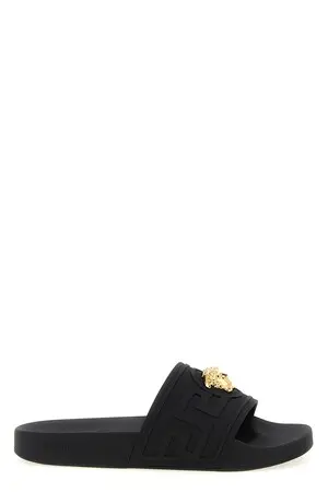 Versace La Medusa' Slides - Black