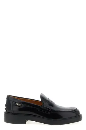 TOD'S Gomma 20l Leather Loafers - Black