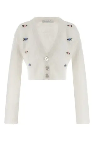 Alessandra Rich Carded Mohair Cardigan