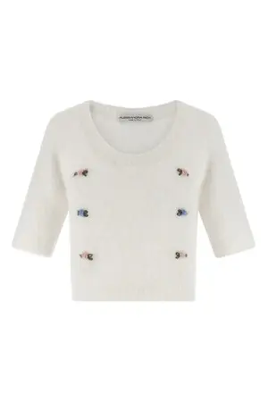 Alessandra Rich Carded Mohair Sweater