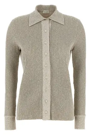 Magda Butrym Ribbed Viscose Knit Cardigan