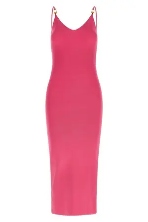 Versace Stretch Ribbed Knit Sheath Dress