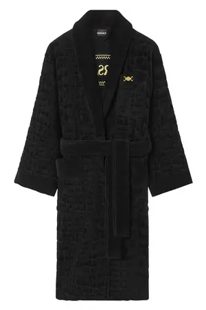 Versace Icon' Bathrobe - Black