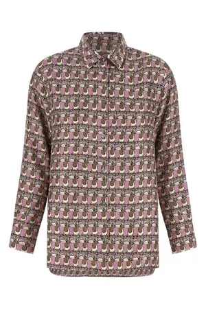 Max Mara Times Reversible Silk Twill Shirt