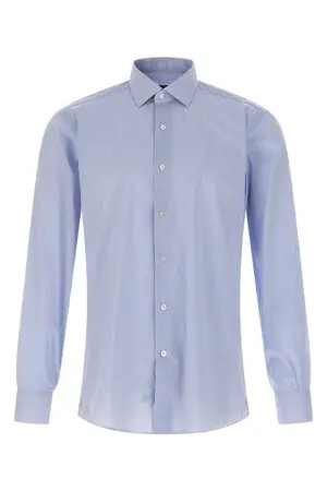 BARBA NAPOLI Striped Shirt - Light Blue