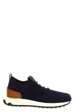 TOD'S Technical Fabric And Calf Leather Sneakers - Blue