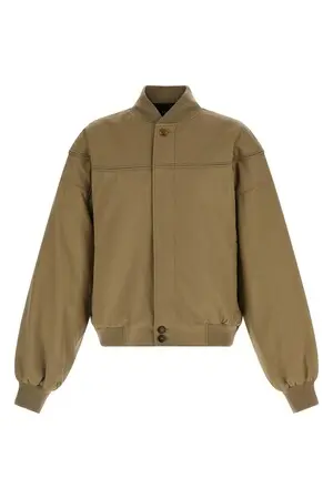 WILLY CHAVARRIA Cotton Canvas Bomber Jacket - Beige