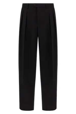 Dolce & Gabbana Satin Band Wool Gabardine Trousers