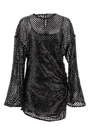 Attico Sequin Mesh Mini Dress