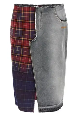Off-White Patchwork Skirt - Multi