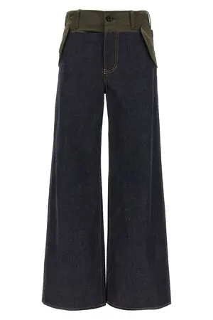 Sacai Denim Pants' Jeans - Blue