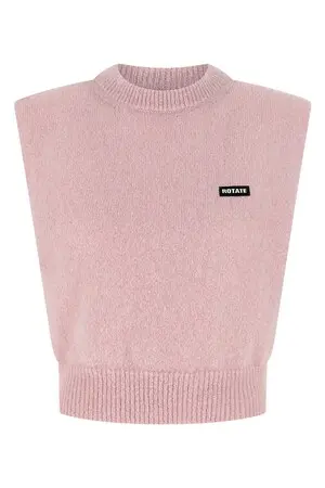 ROTATE BY BIRGER CHRISTENSEN Knit Cropped' Vest - Pink