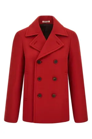 Auralee Wool Coat - Red