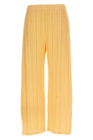 Issey Miyake Mellow Pleats' Pants - Yellow