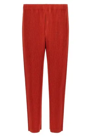 Issey Miyake Monthly Colors: September Straight Leg Trousers - Red