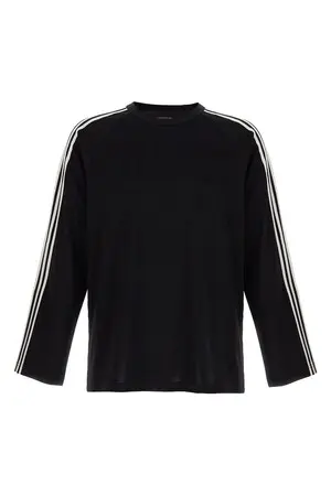 Y3 Long Sleeve Tee 3-stripes' T-shirt - White/black