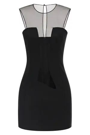 NENSI DOJAKA Tulle Insert Dress