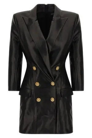 Balmain Leather Mini Blazer Dress